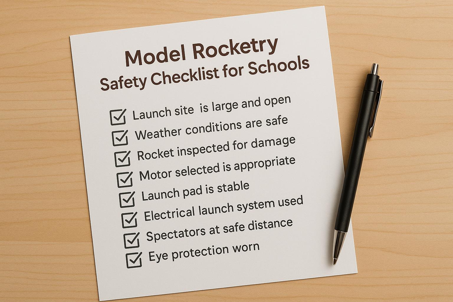 Model Rocketry Safety Checklist for Schools – Rocketry For Schools